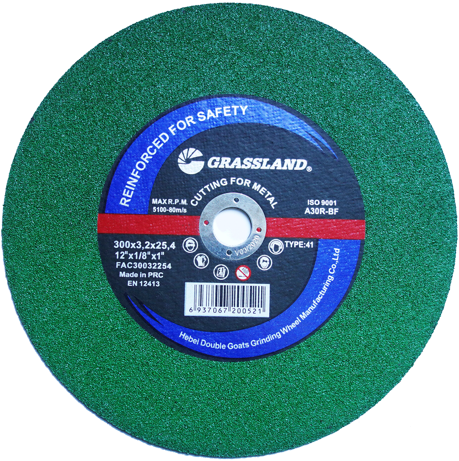 Cutting disc for Metal INOX one net green color 300X3.2X25.4 ...